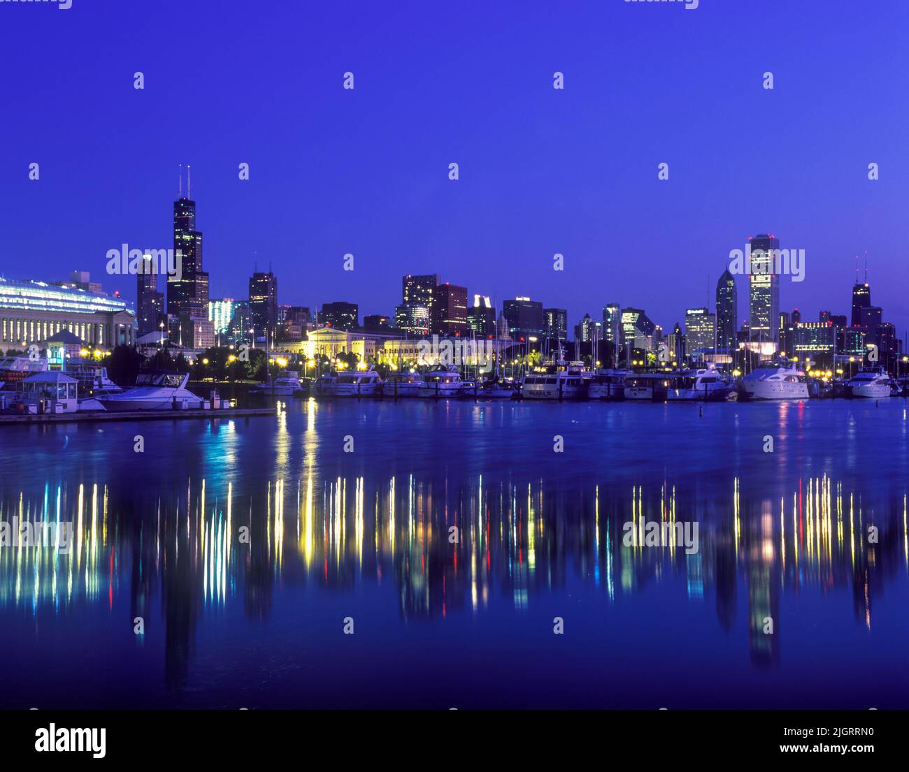 2004 HISTORICAL LAKESHORE SKYLINE BURNHAM PARK HARBOR MARINA DOWNTOWN ...