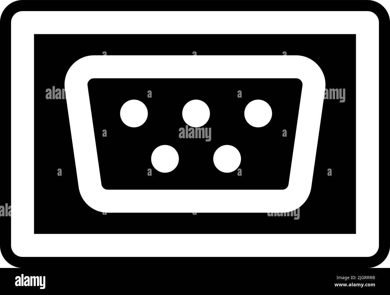 Computer Hardware Vga Cable Icon Stock Vector Image And Art Alamy