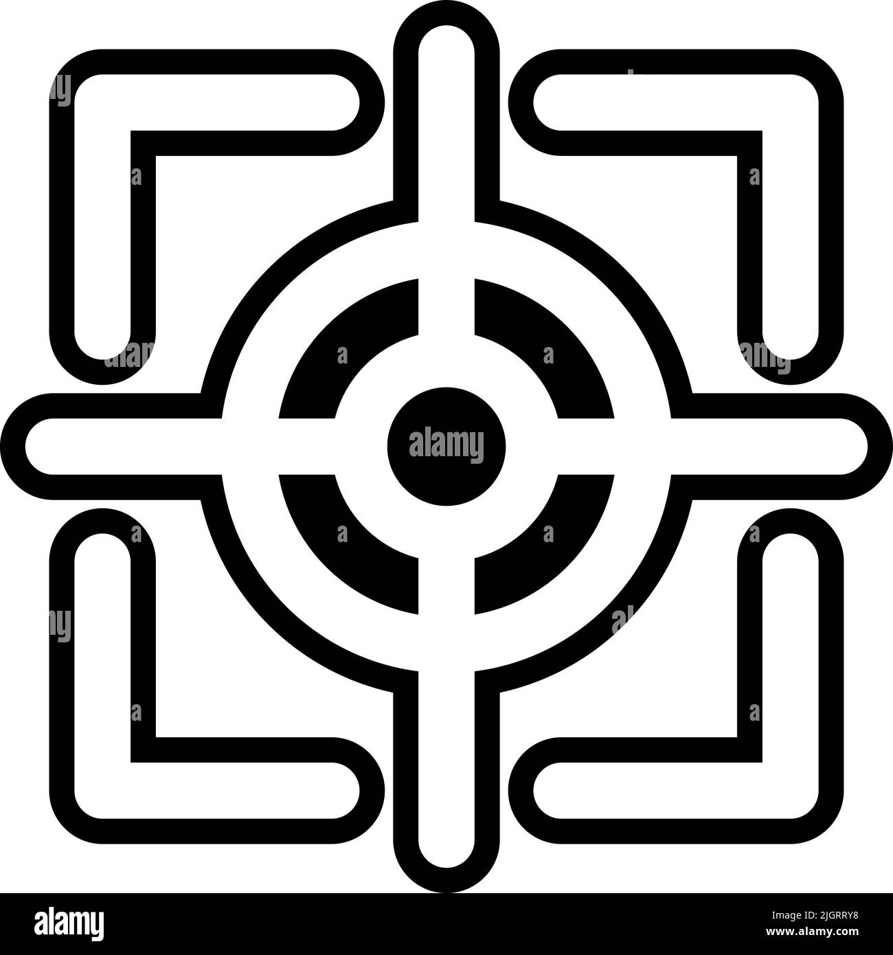 Crosshair target icon Stock Vector Image & Art - Alamy