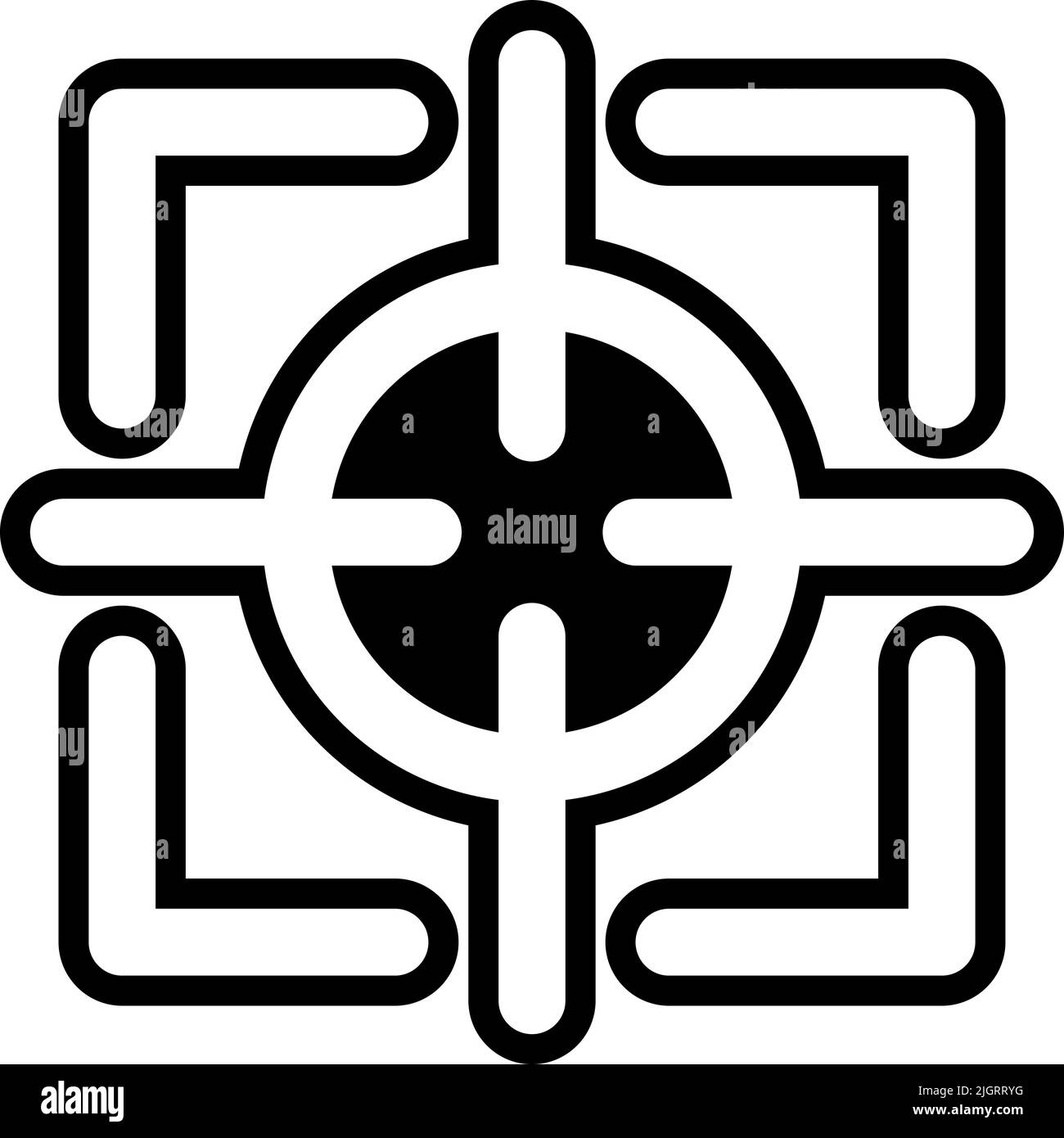 Crosshair target icon Stock Vector Image & Art - Alamy