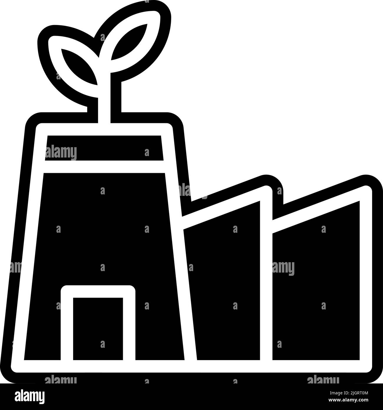 Green factory symbol Black and White Stock Photos & Images - Alamy