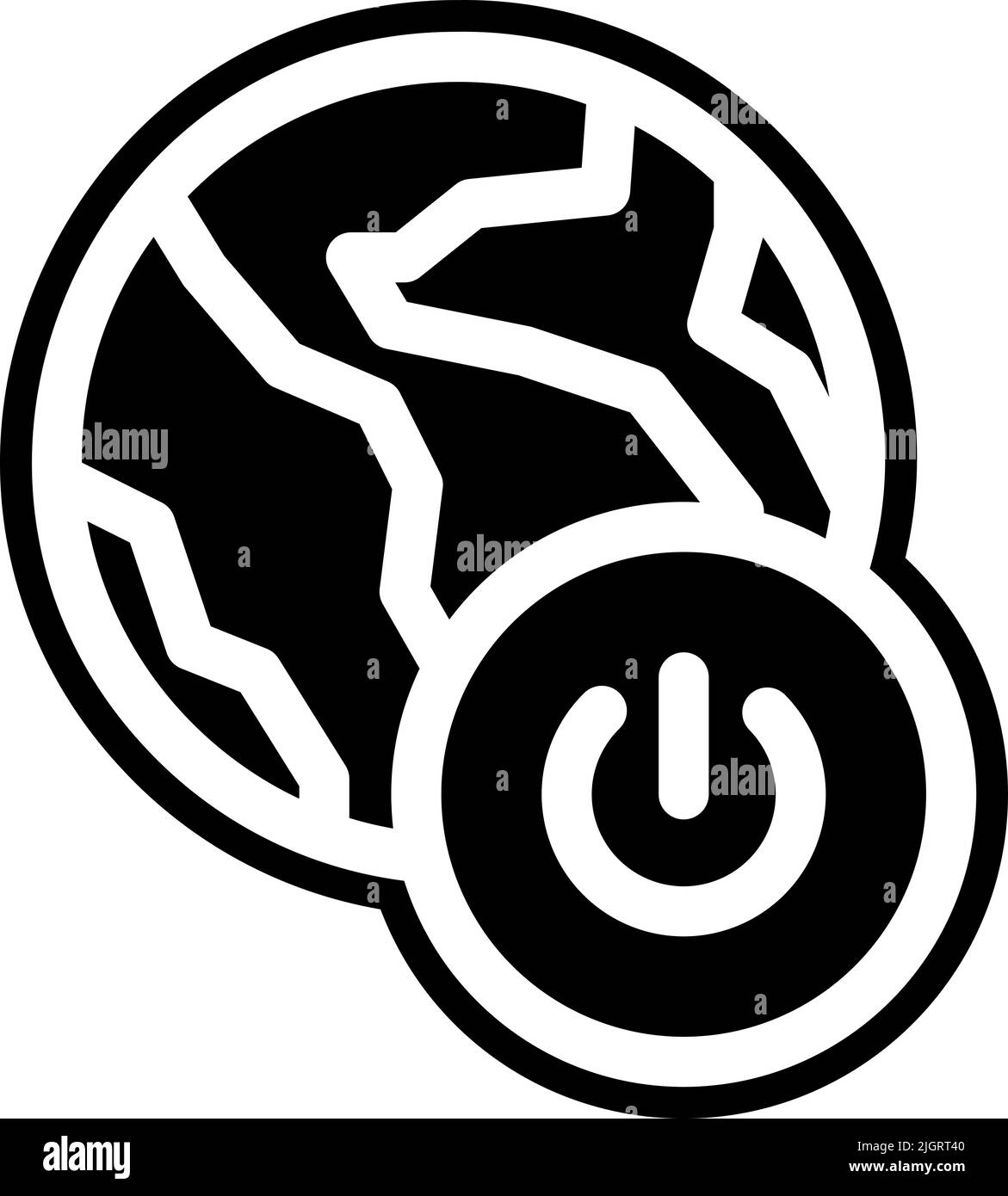 Earth day power button icon Stock Vector Image & Art - Alamy