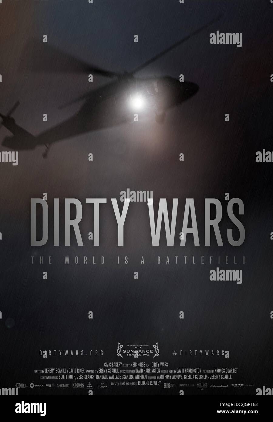HELICOPTER POSTER, DIRTY WARS, 2013 Stock Photo - Alamy