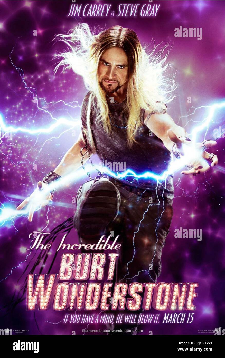 JIM CARREY POSTER, THE INCREDIBLE BURT WONDERSTONE, 2013 Stock Photo ...