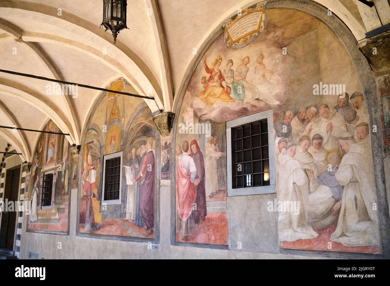 Cloister Artwork in the Santa Maria Novella Church in Florence Italy ...