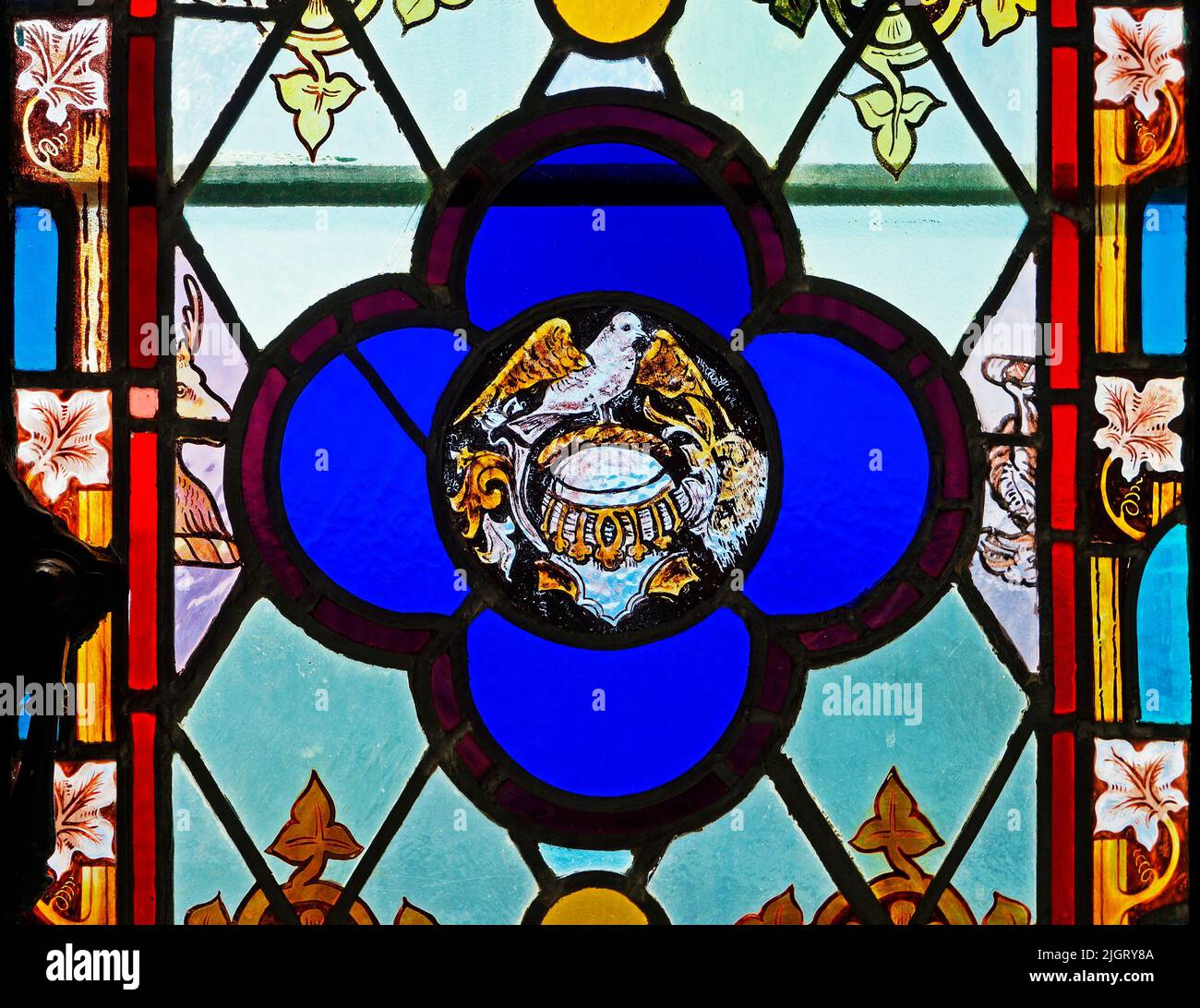 Stained glass window geometric pattern hi-res stock photography and ...
