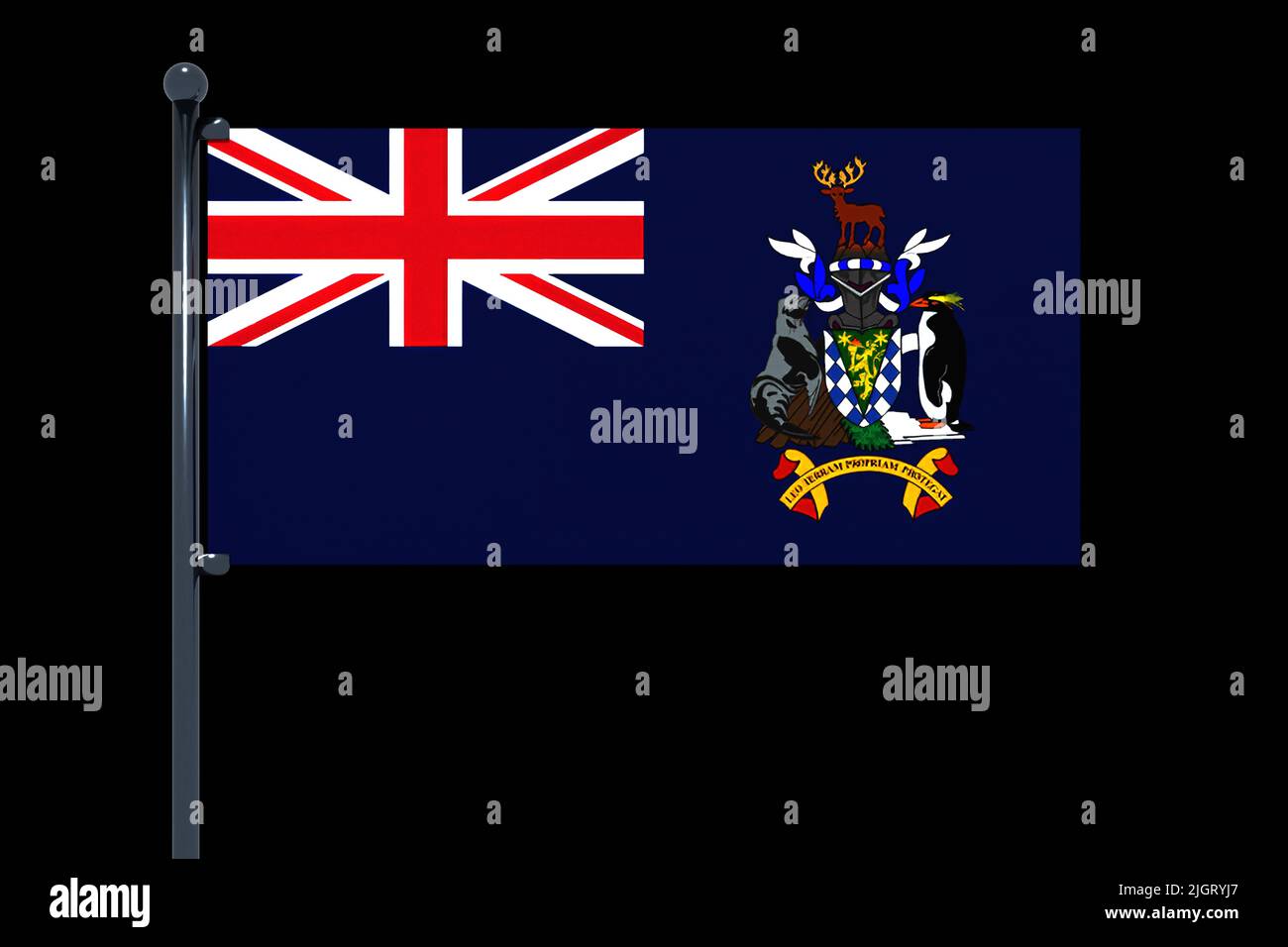 A simple illustration of the flag of South Georgia And The South ...