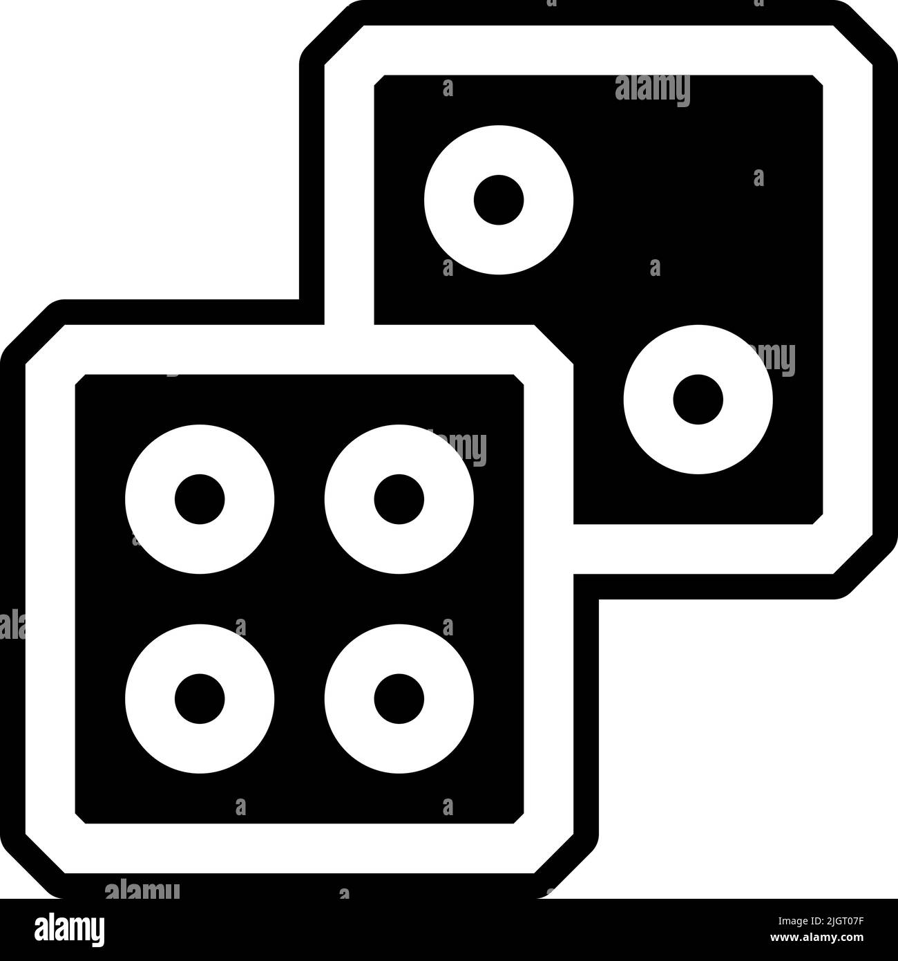 Gaming dice icon Stock Vector Image & Art - Alamy