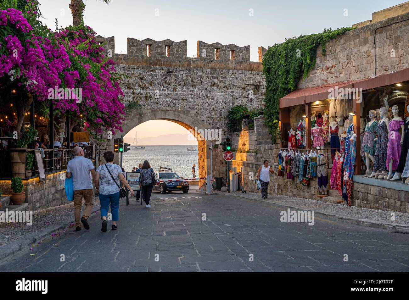 Gate of the Virgin to Rhodes Old Town, which is the oldest inhabited ...