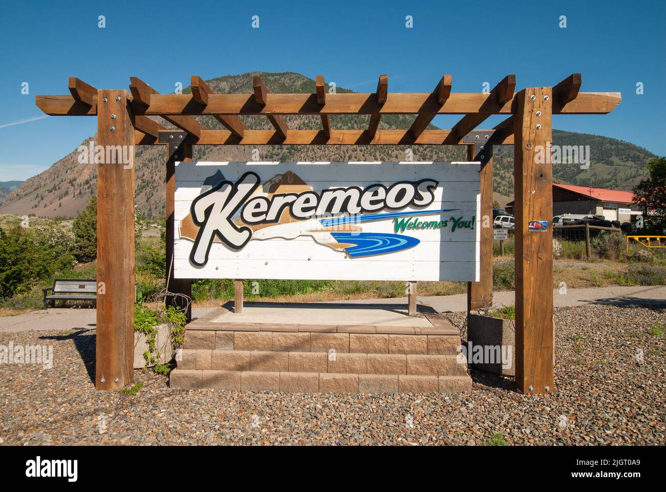Welcome to keremeos sign hi-res stock photography and images - Alamy