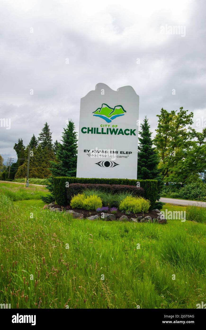 Welcome to Chilliwack sign, Chilliwack, British Columbia, Canada Stock ...