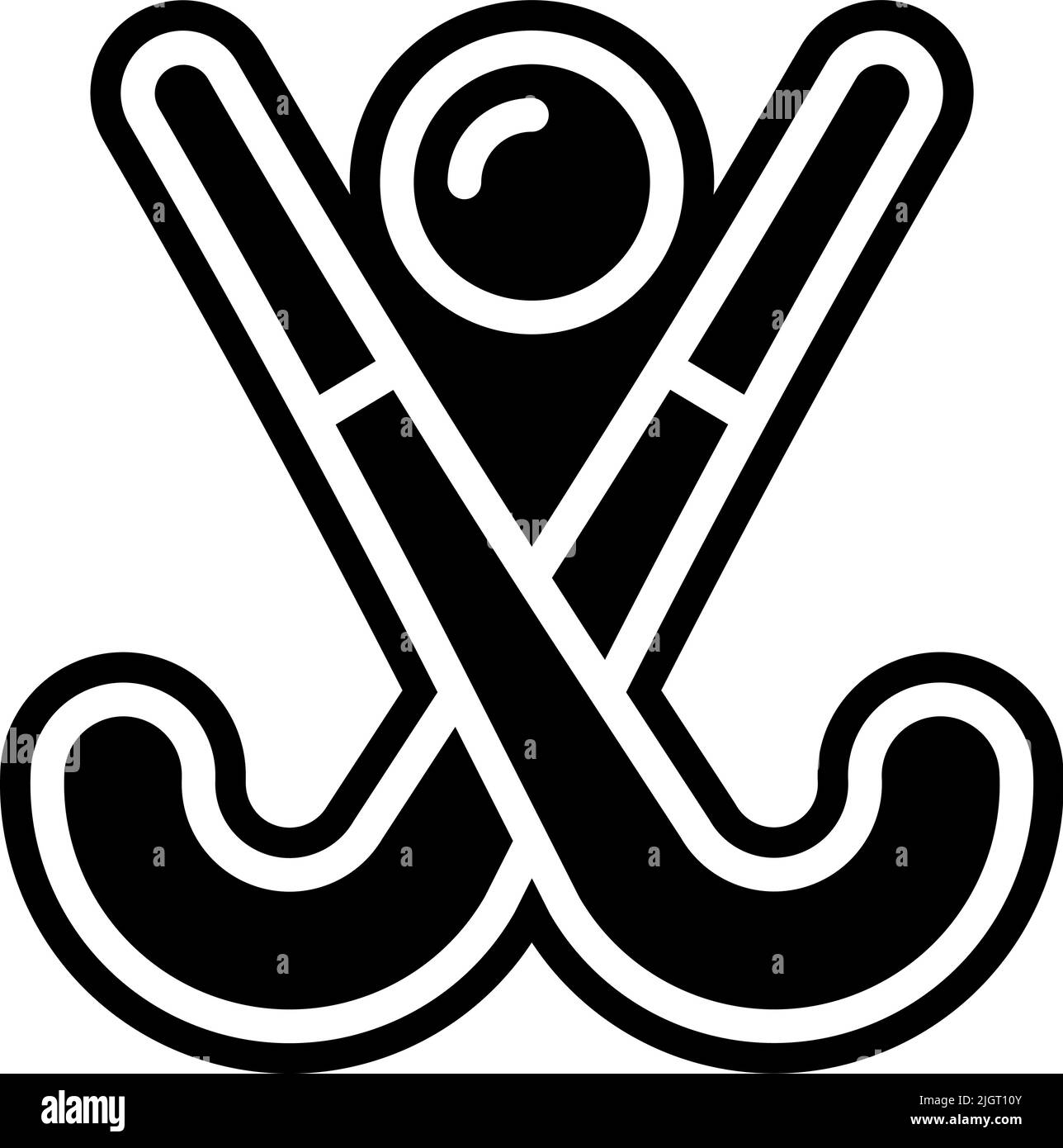 Hockey stick ball line Stock Vector Images - Alamy