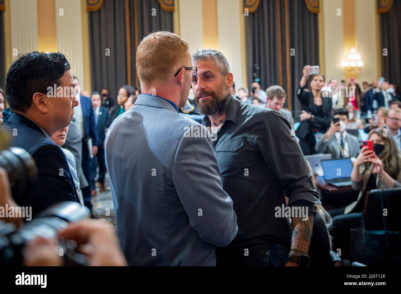 Washington, DC, July 12, 2022, Stephen Ayres, left, who pleaded guilty ...