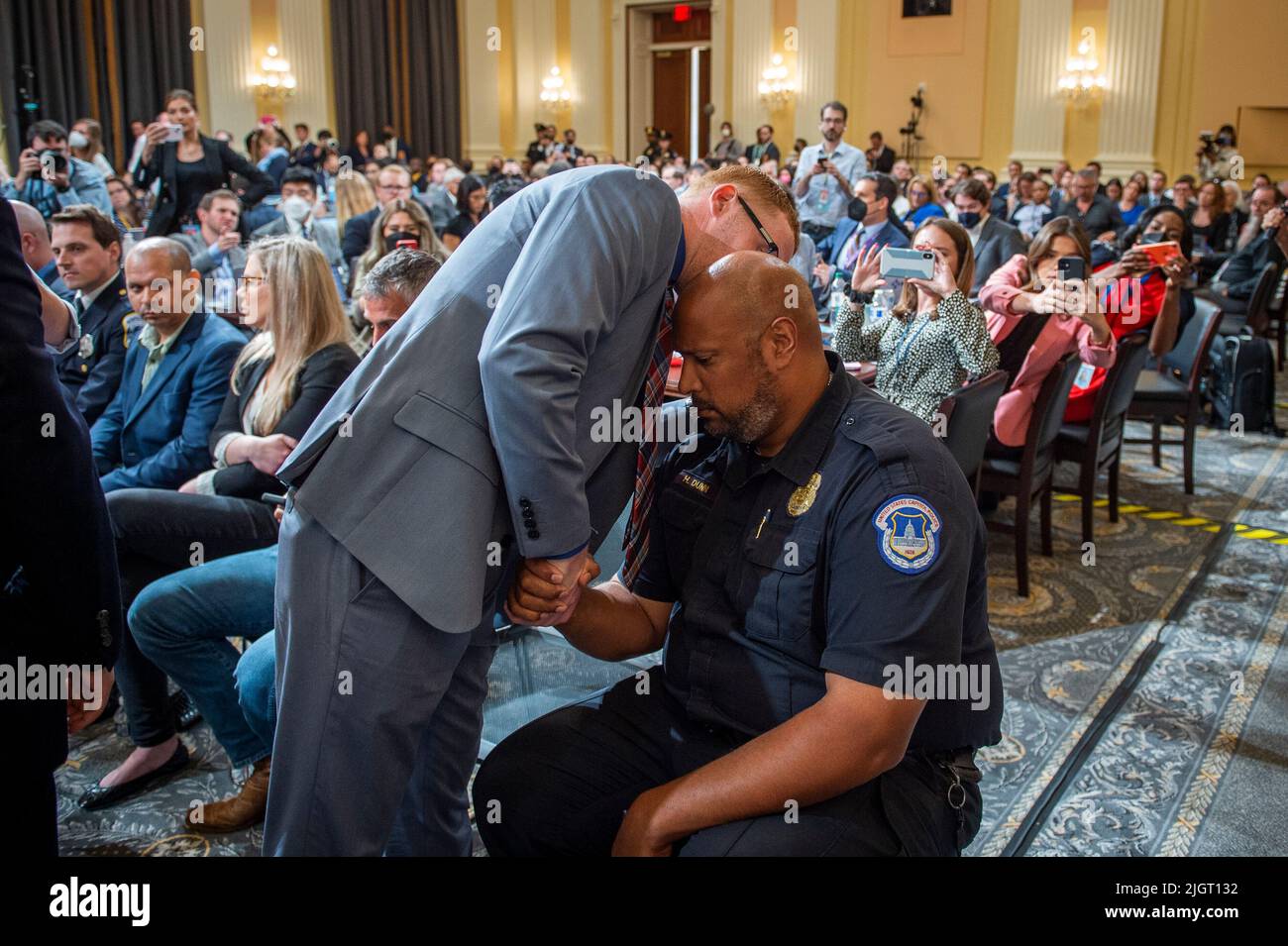 Washington, DC, July 12, 2022, Stephen Ayres, left, who pleaded guilty ...