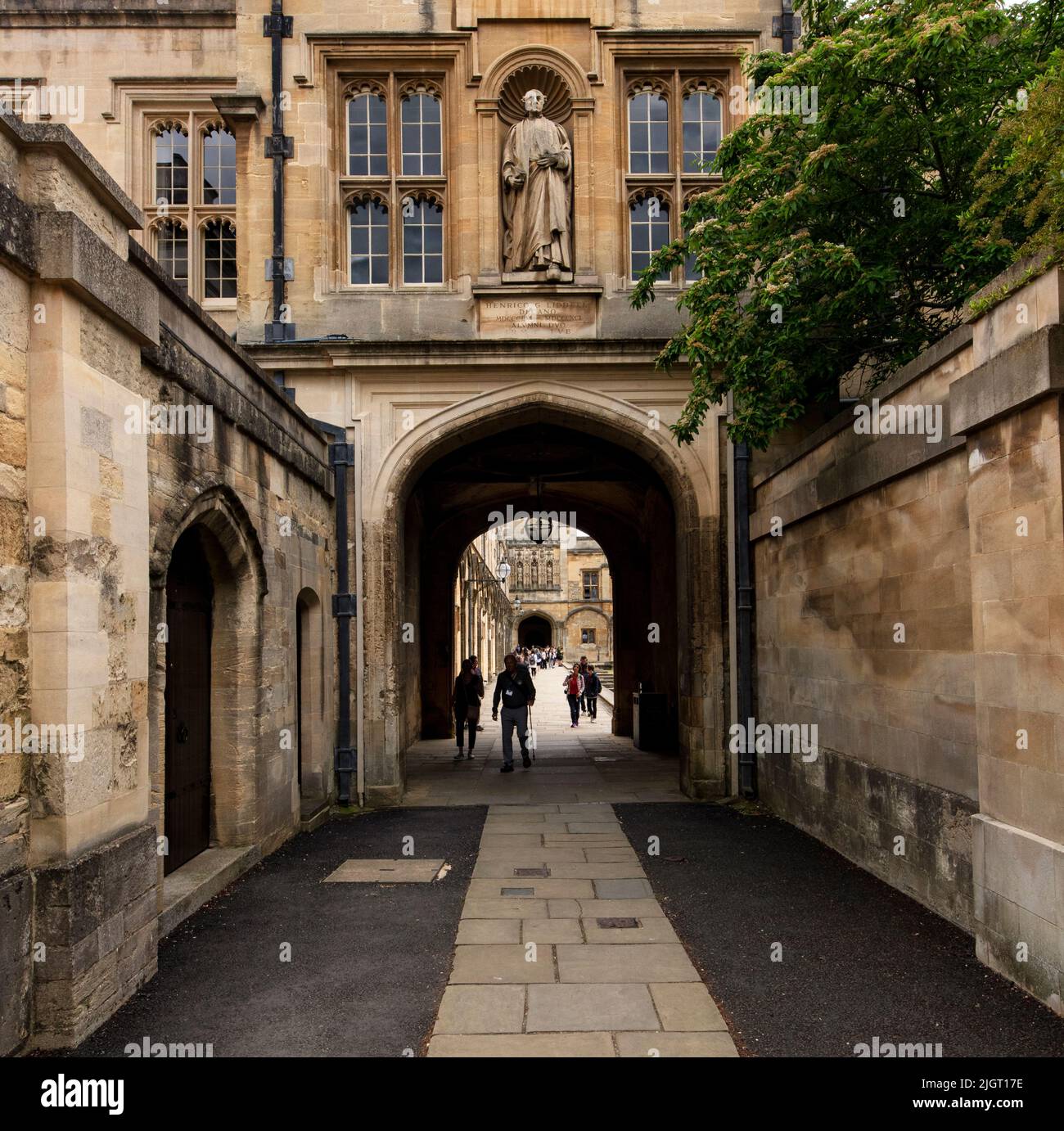 Christ Church, Oxford, founded in 1546 showing passage between and ...