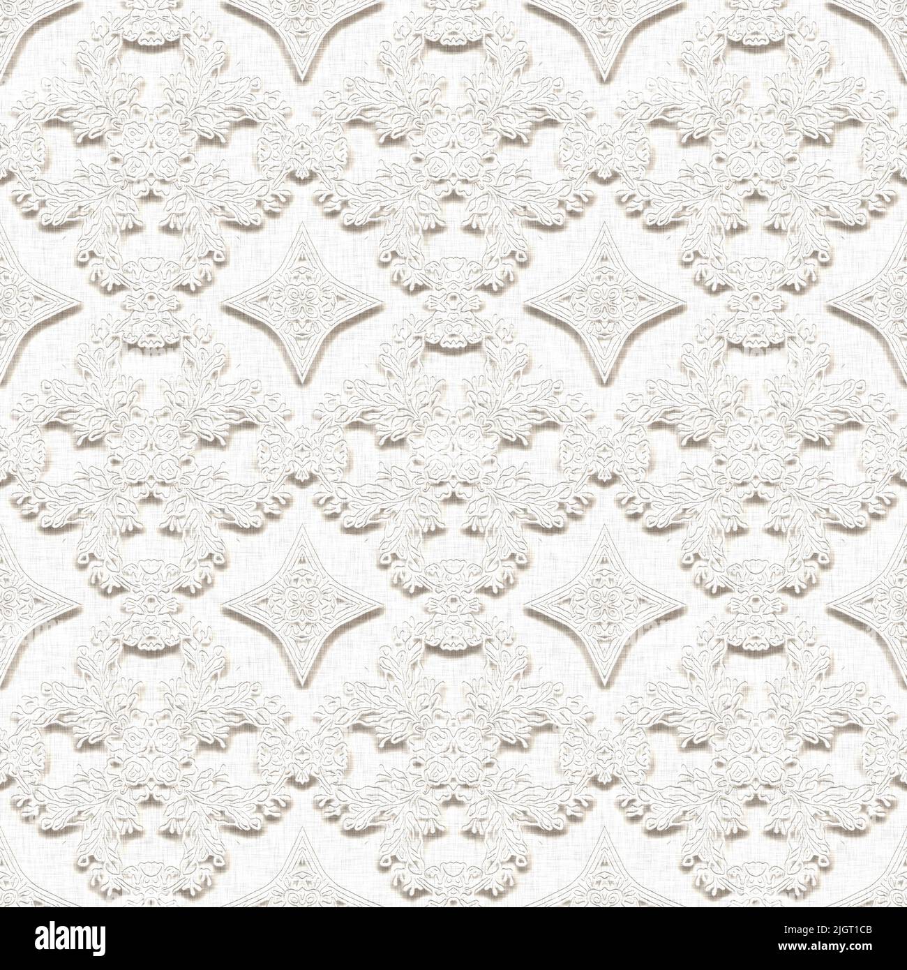 White on White linen lace effect background. Minimal stylish wedding ...