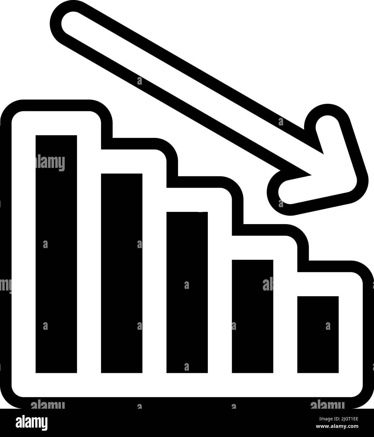 Marketing down graphic icon Stock Vector Image & Art - Alamy