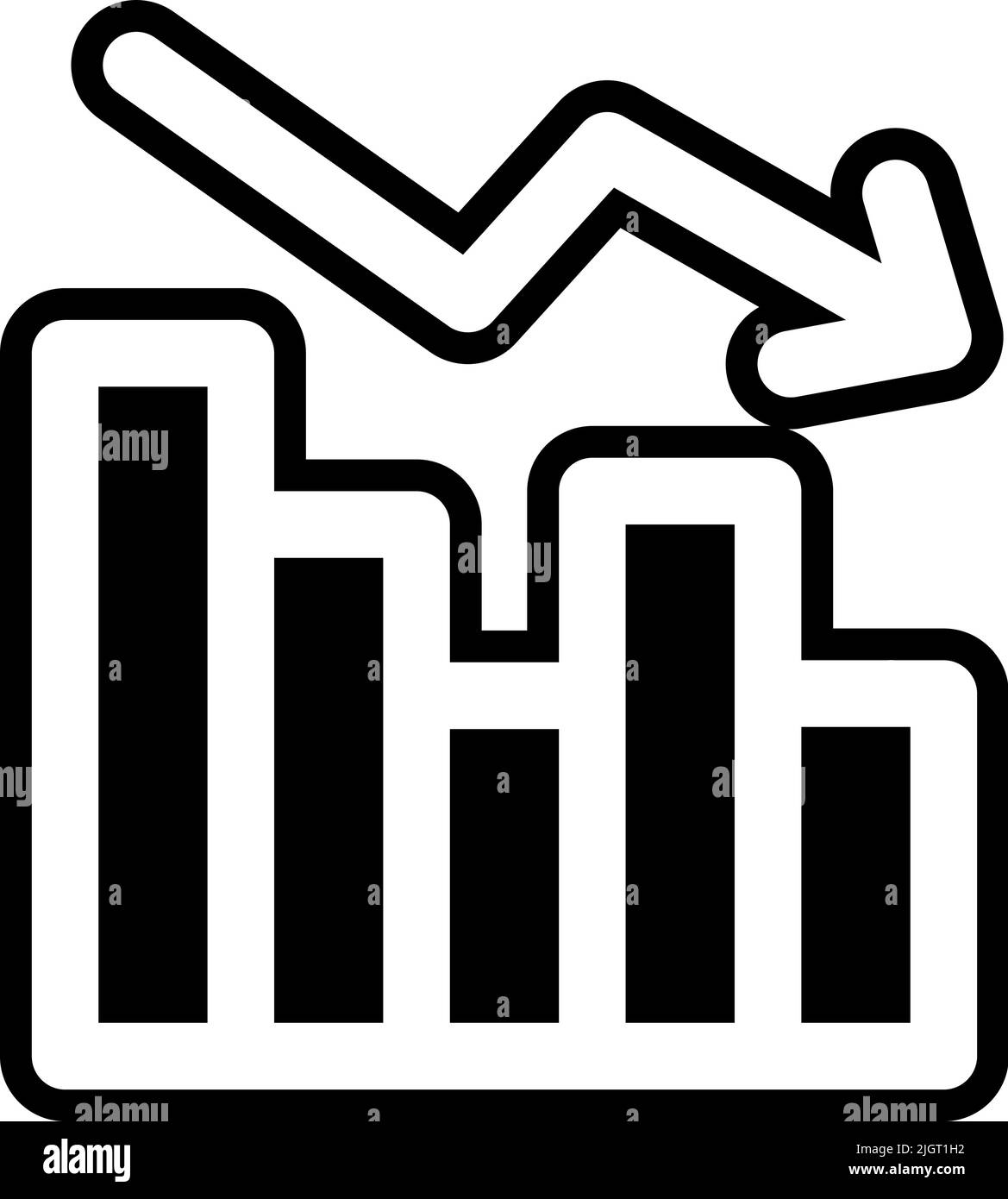 Marketing down graphic icon Stock Vector Image & Art - Alamy