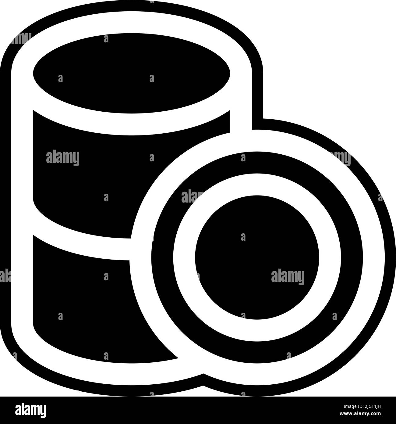 Euro coins icon digital Stock Vector Images - Alamy