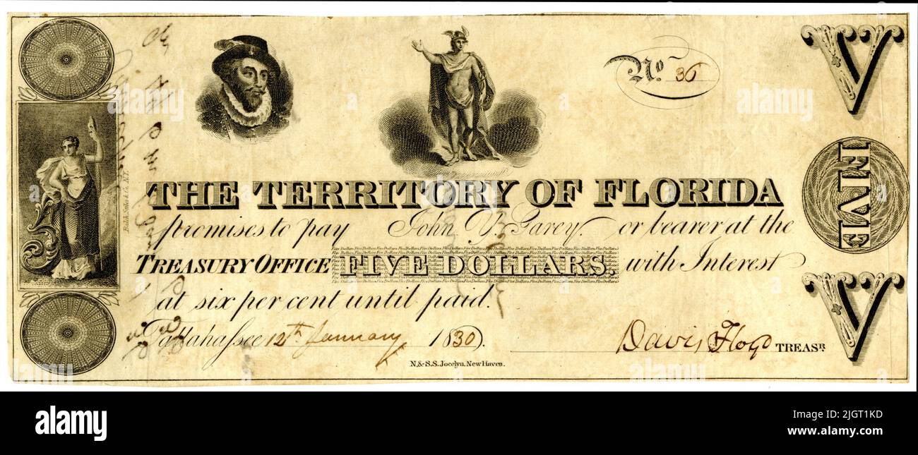 19th century five dollar bill hi-res stock photography and images - Alamy