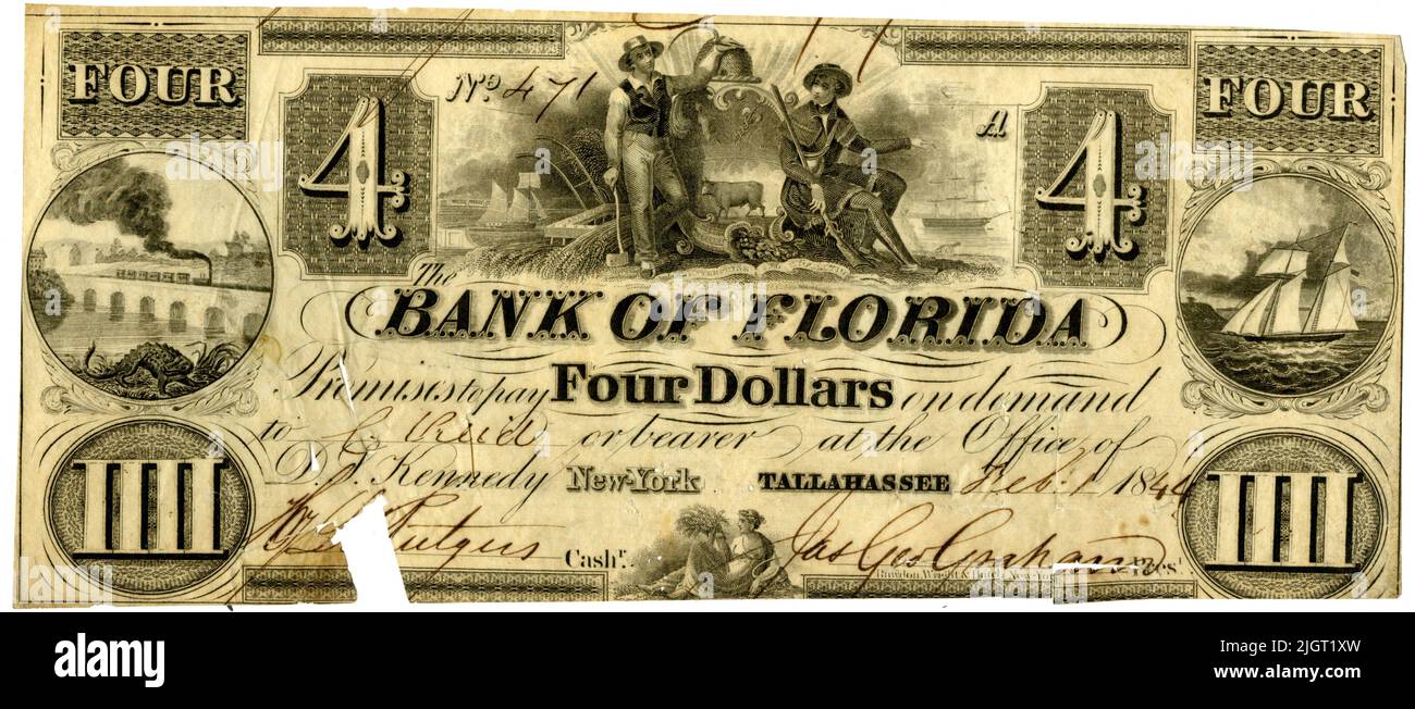 Dollar bill 1800s hi-res stock photography and images - Alamy