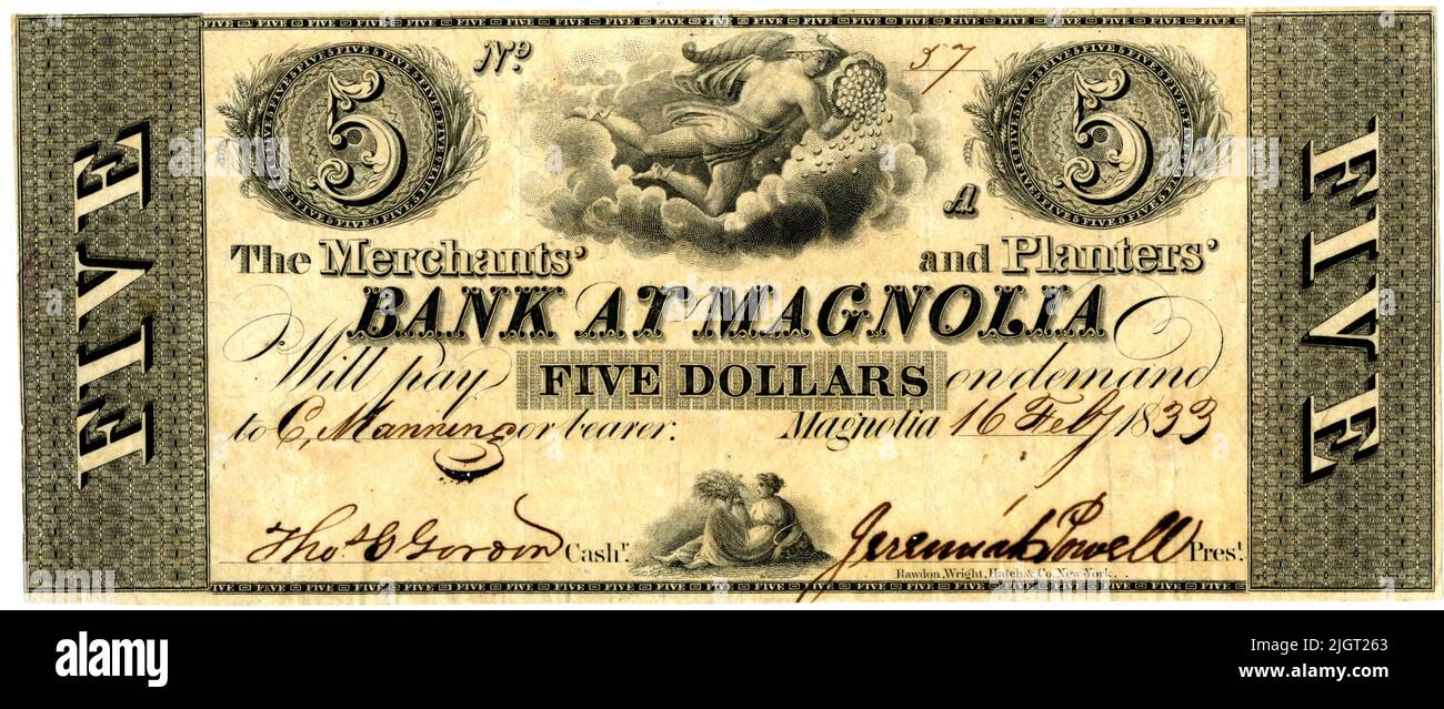 Bank note 1800s hi-res stock photography and images - Alamy