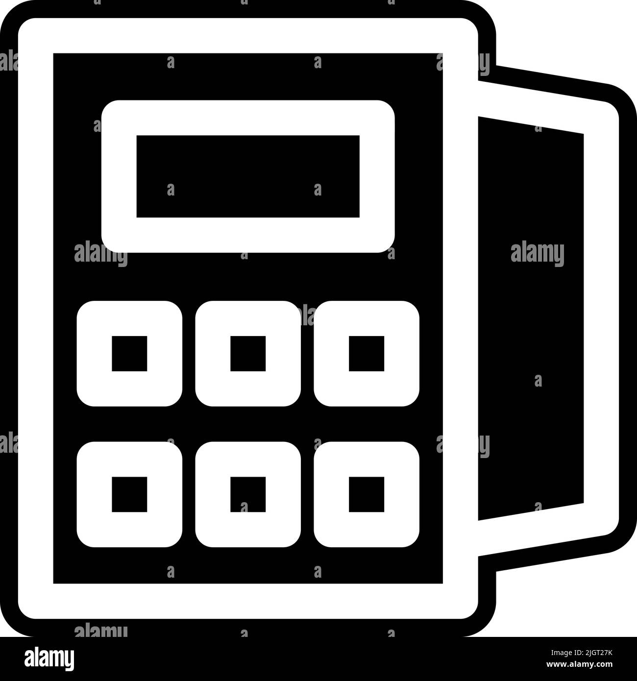 Bank terminal icon set Black and White Stock Photos & Images - Alamy
