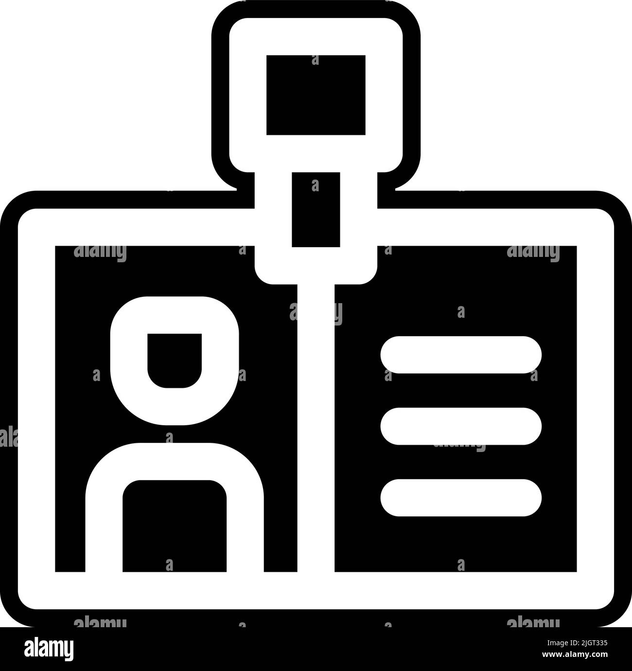 Office material id card icon Stock Vector Image & Art - Alamy