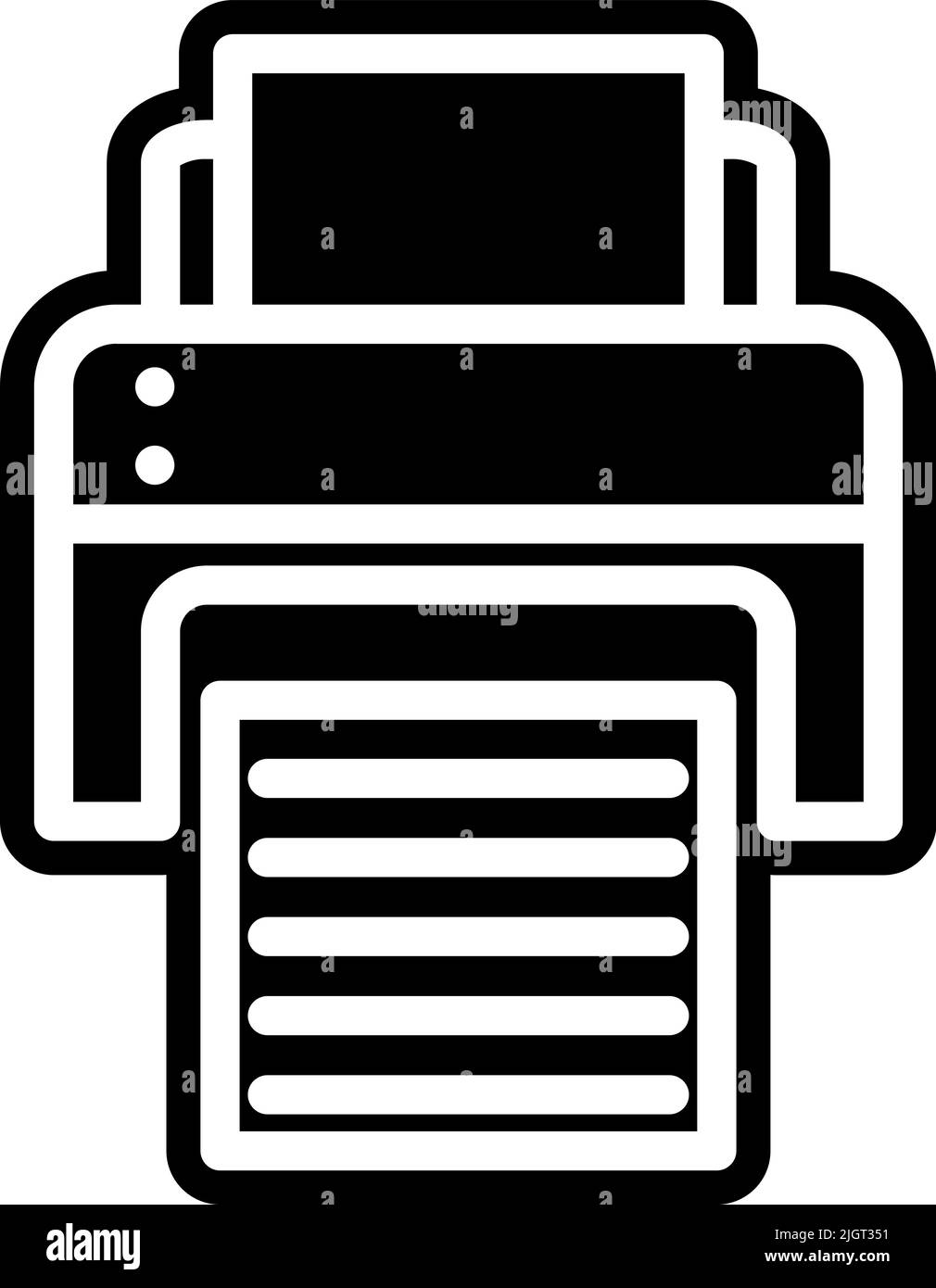 Printer office device glyph icon Stock Vector Images - Alamy