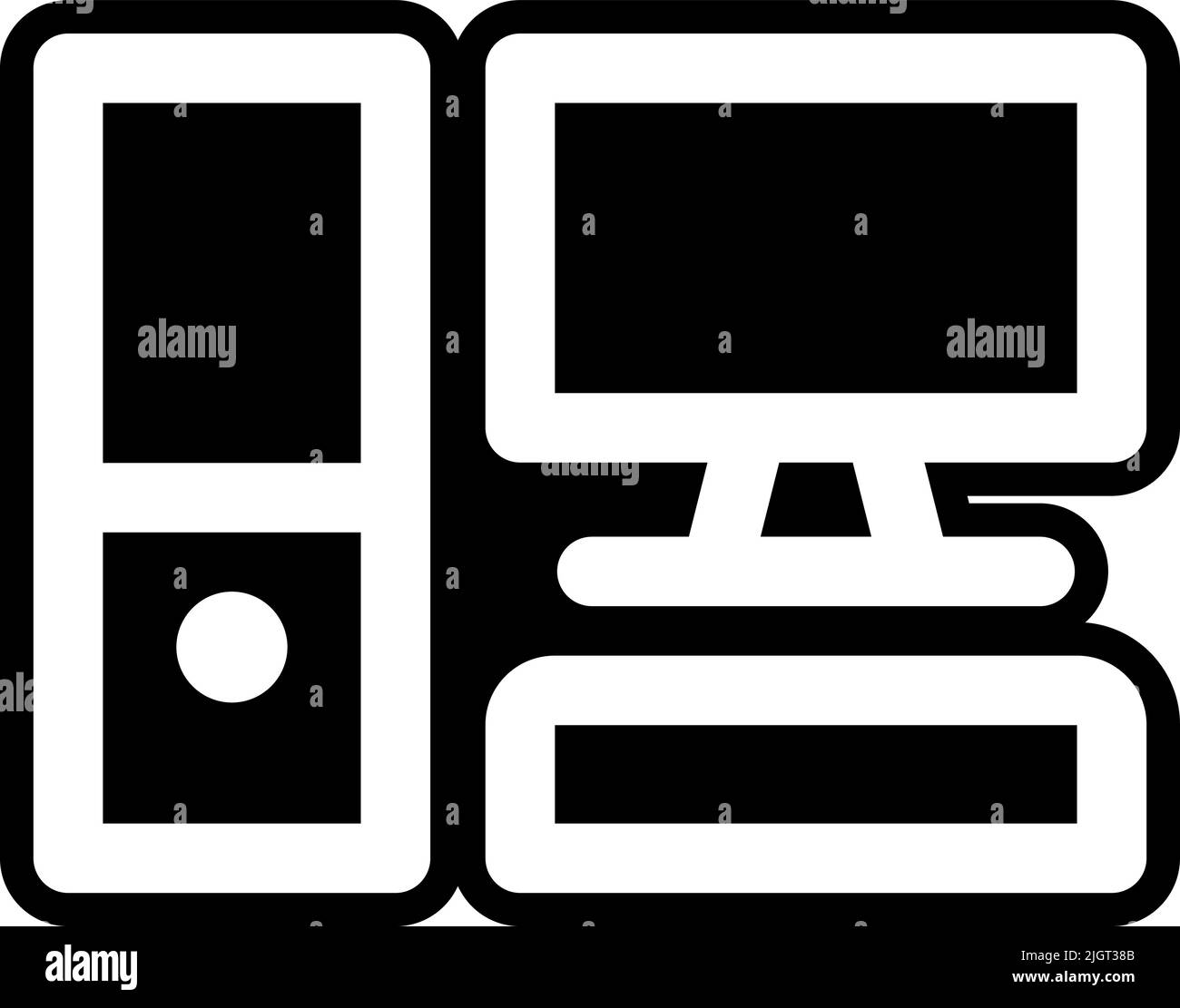 Office material desktop pc icon Stock Vector Image & Art - Alamy