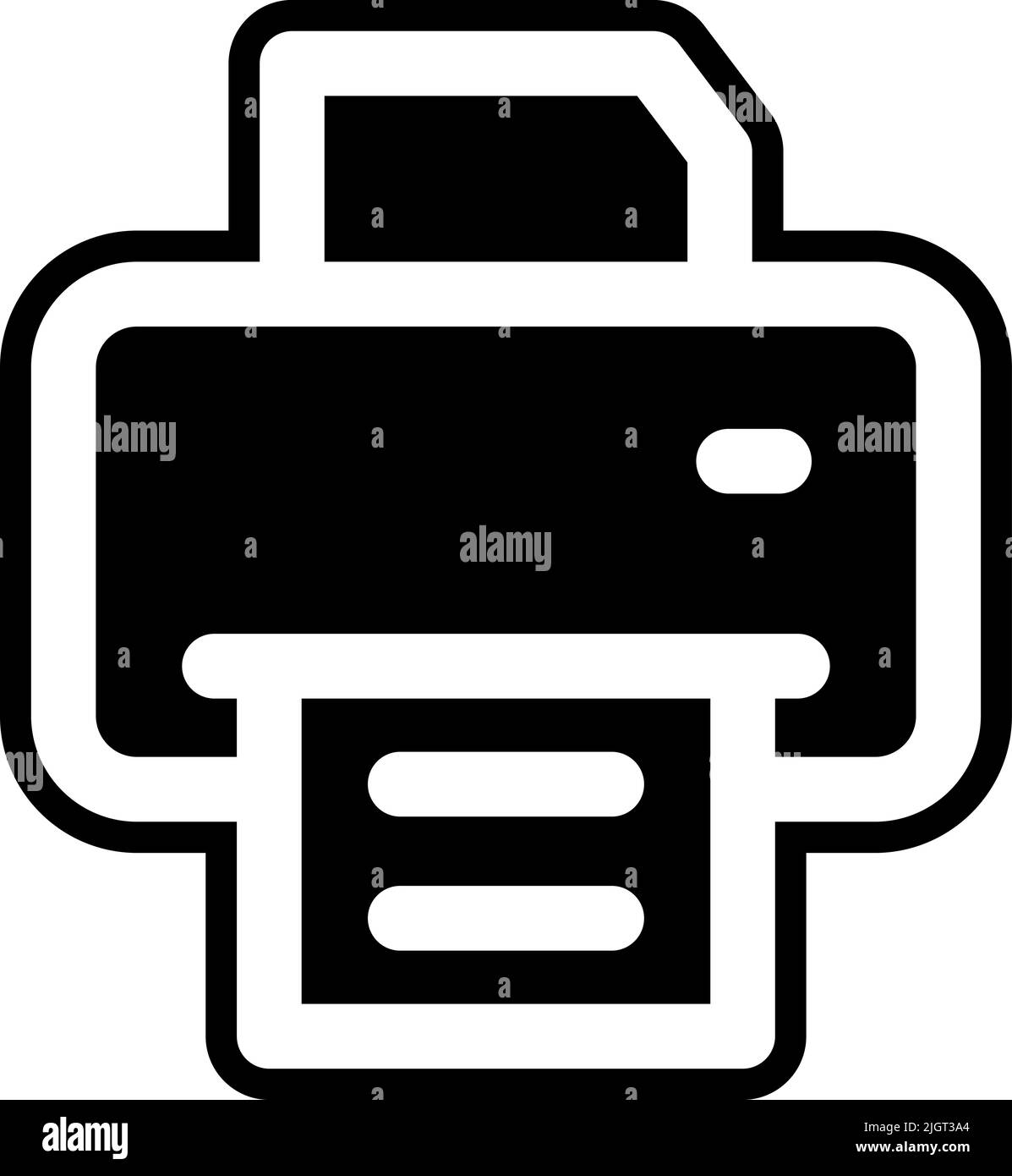 Printer office device glyph icon Stock Vector Images - Alamy