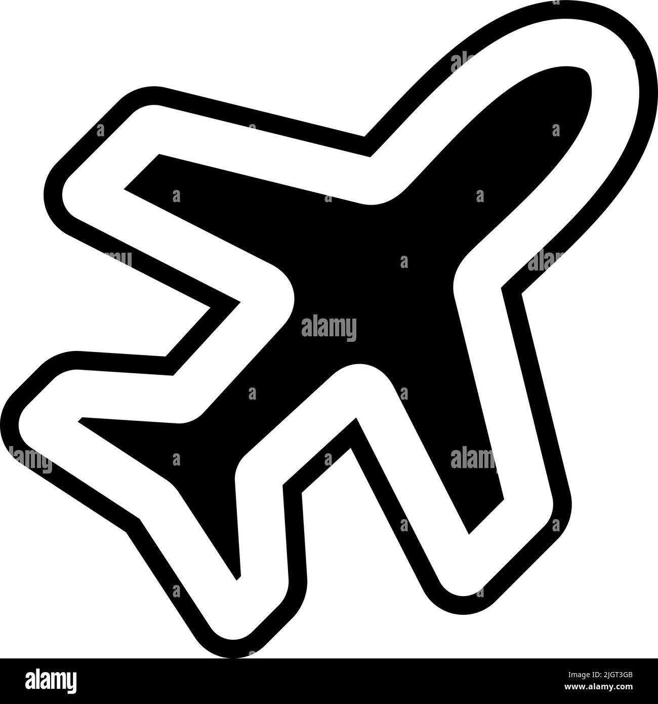 Airplane simple Black and White Stock Photos & Images - Alamy