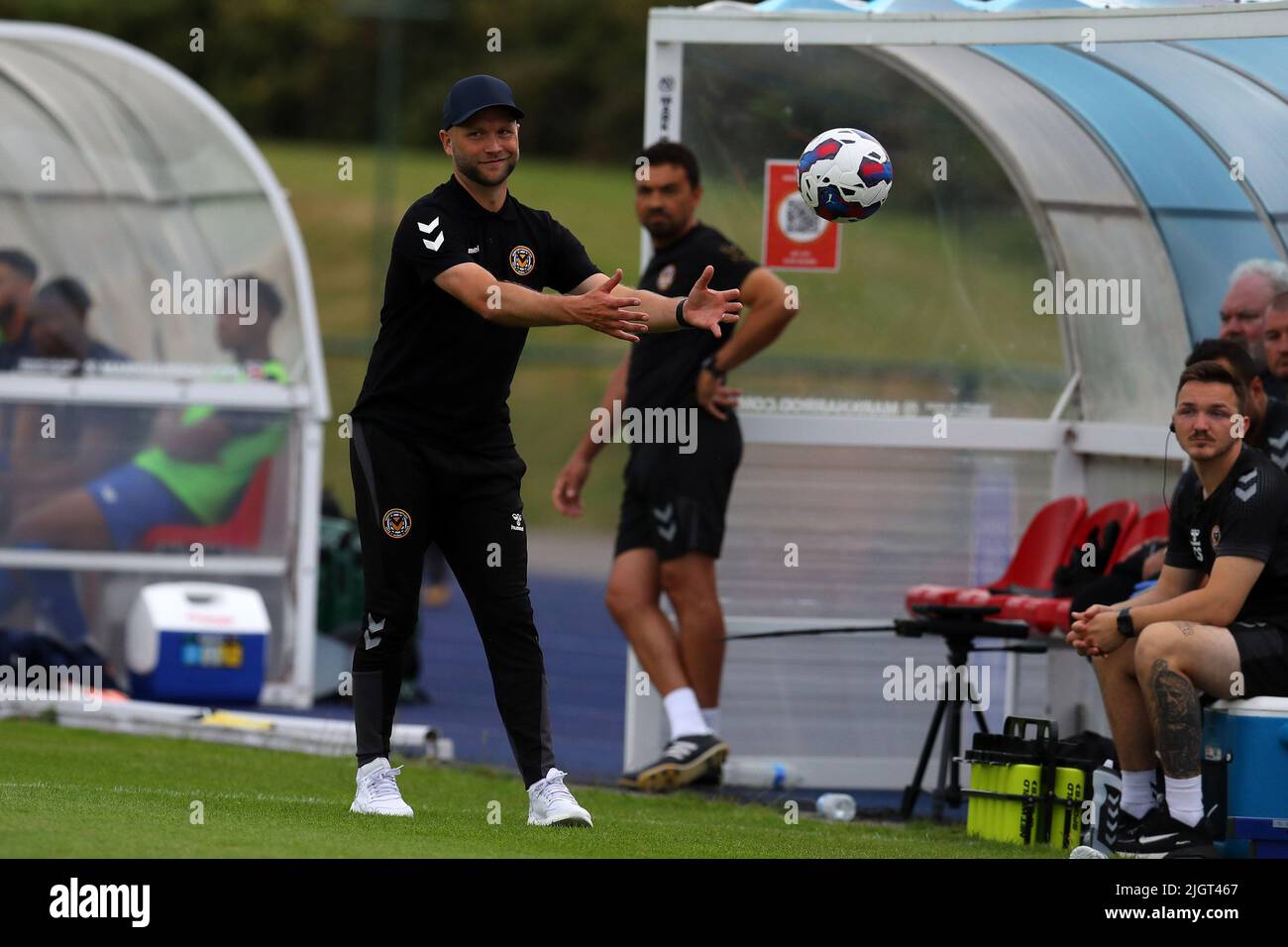 Cardiff, UK. 12th July, 2022. James Rowberry, the manager of Newport ...
