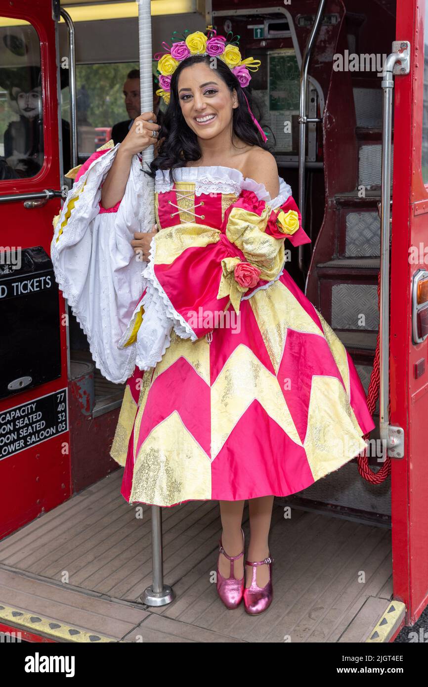 Cast attends the Dick Whittington Pantomime Photo call in Trafalgar Sq ...