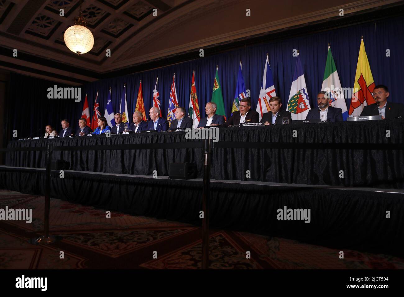 Premiers Northwest Territories Premier Caroline Cochrane, left to right ...