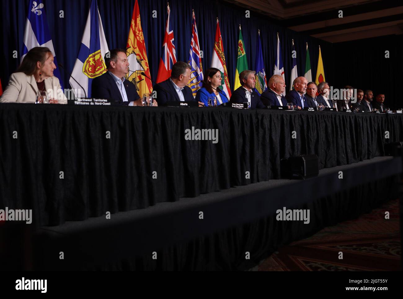 Premiers Northwest Territories Premier Caroline Cochrane, left to right ...