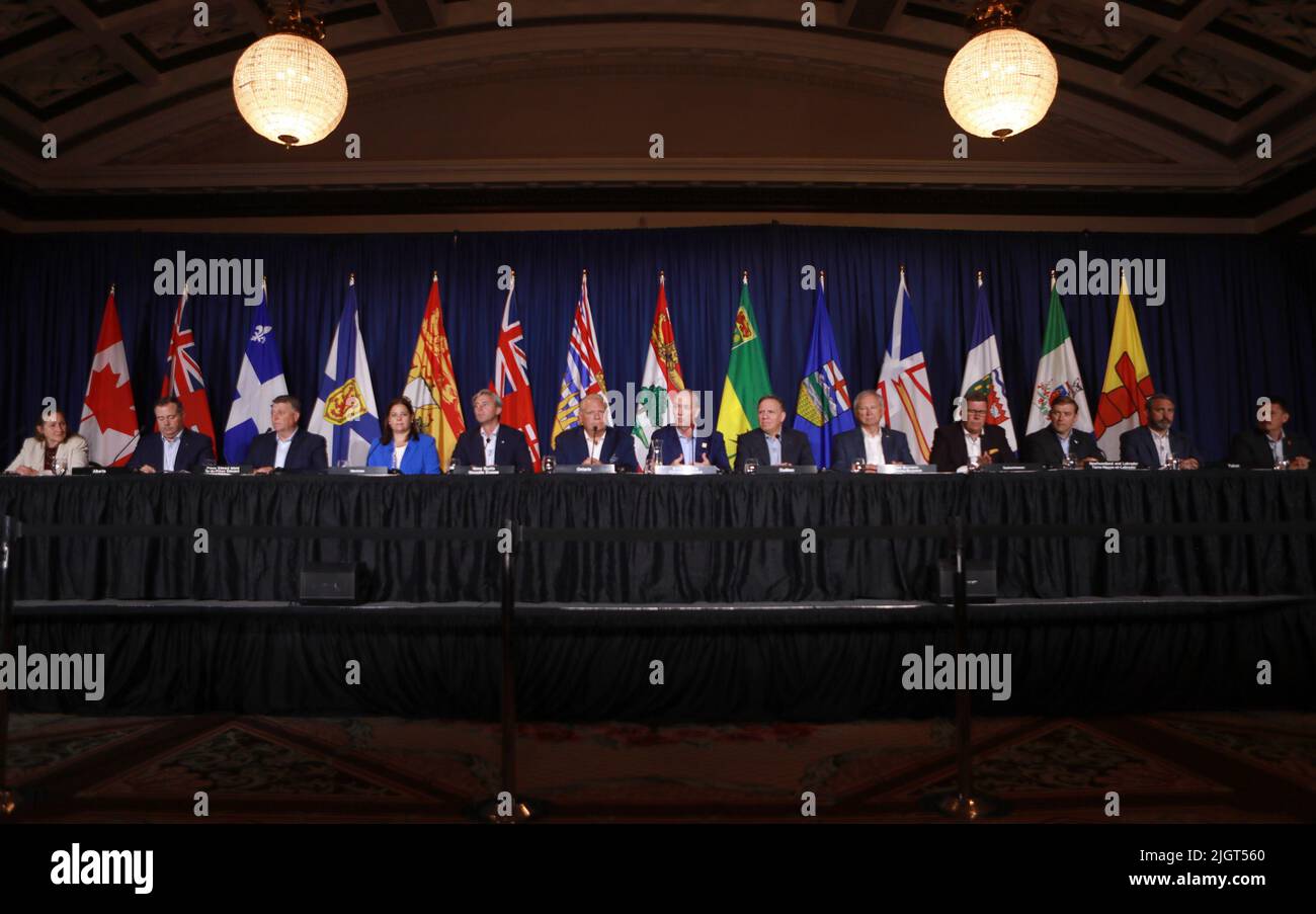 Premiers Northwest Territories Premier Caroline Cochrane, left to right ...