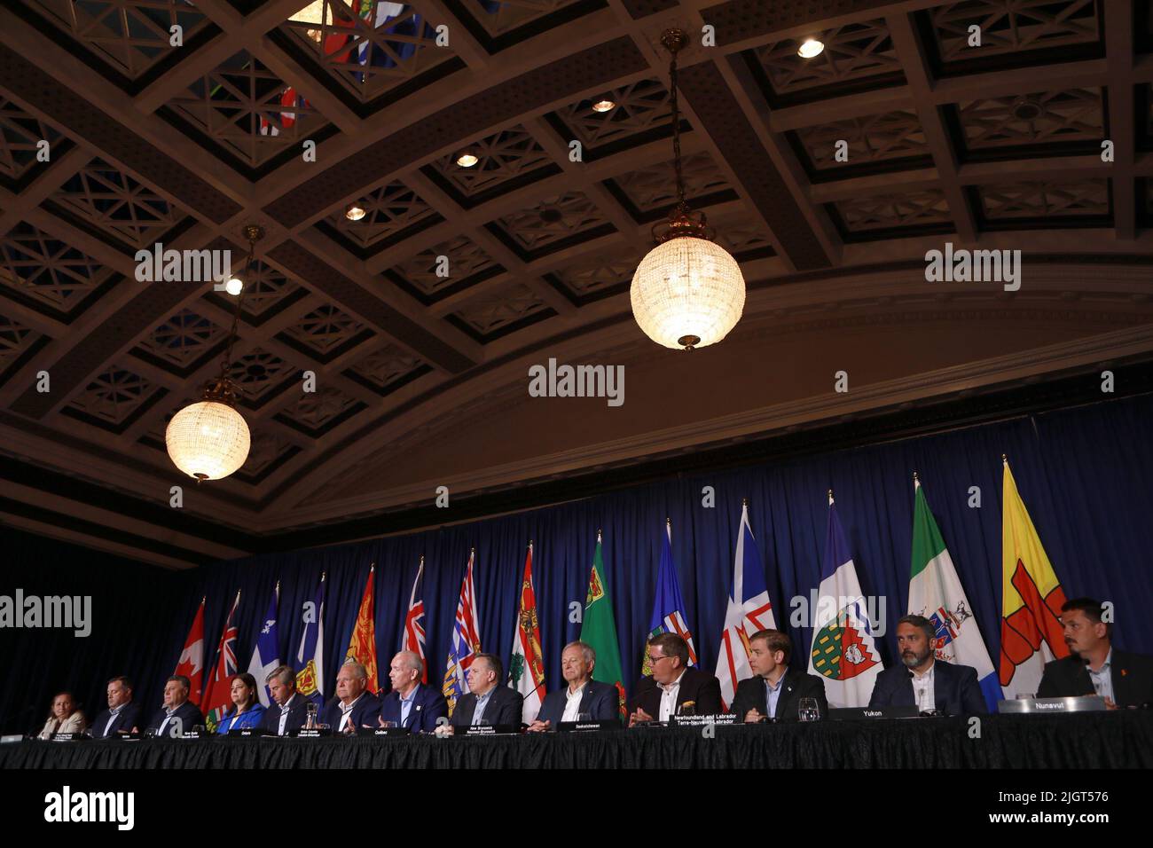 Premiers Northwest Territories Premier Caroline Cochrane, left to right ...