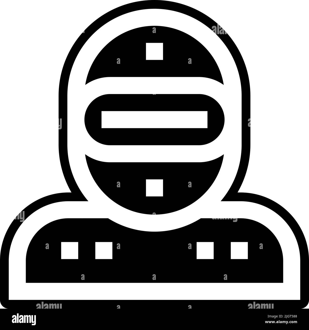 Cyborg flat icon Black and White Stock Photos & Images - Alamy