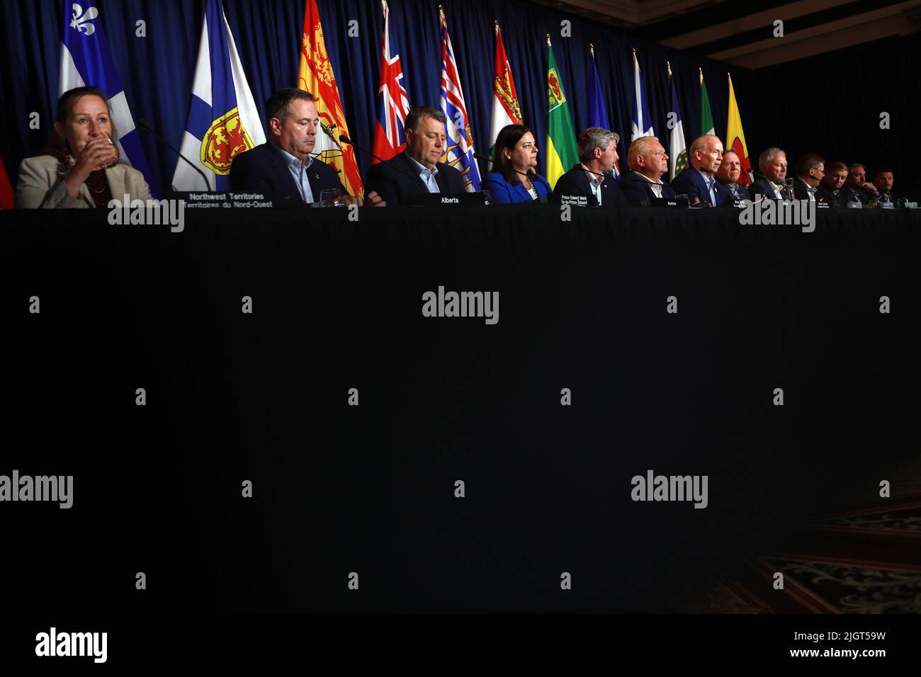 Premiers Northwest Territories Premier Caroline Cochrane, left to right ...