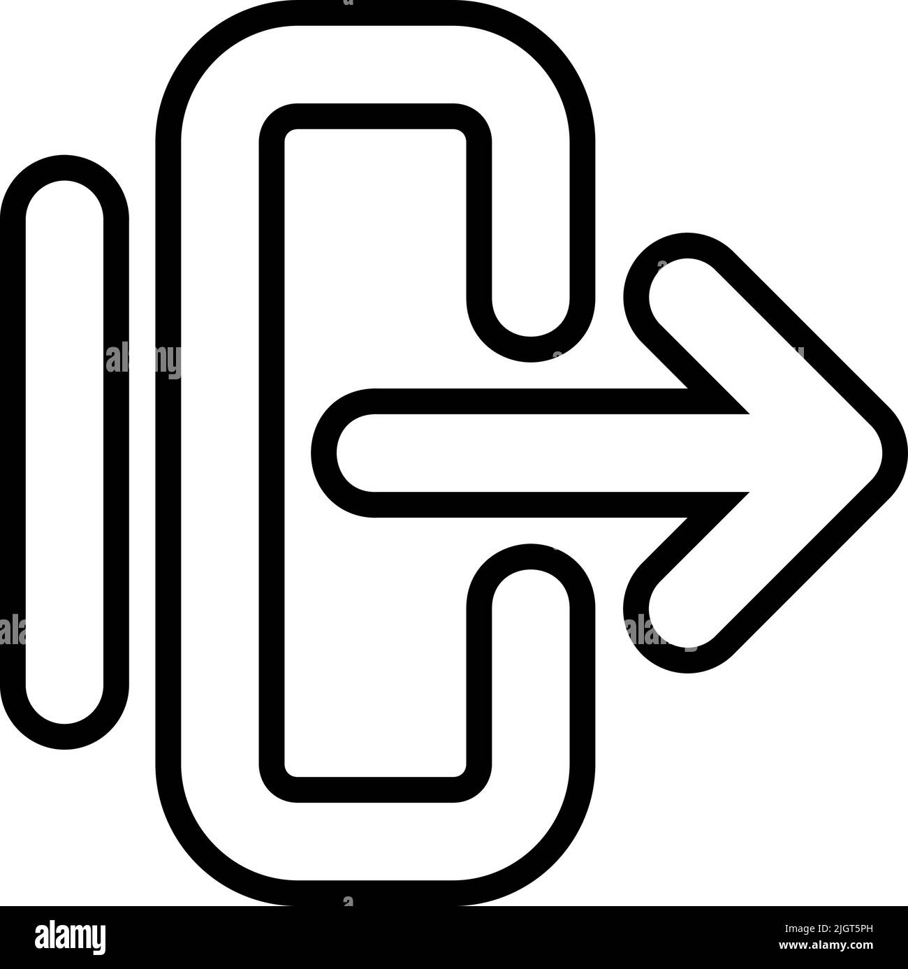 Logout sign icon Black and White Stock Photos & Images - Alamy