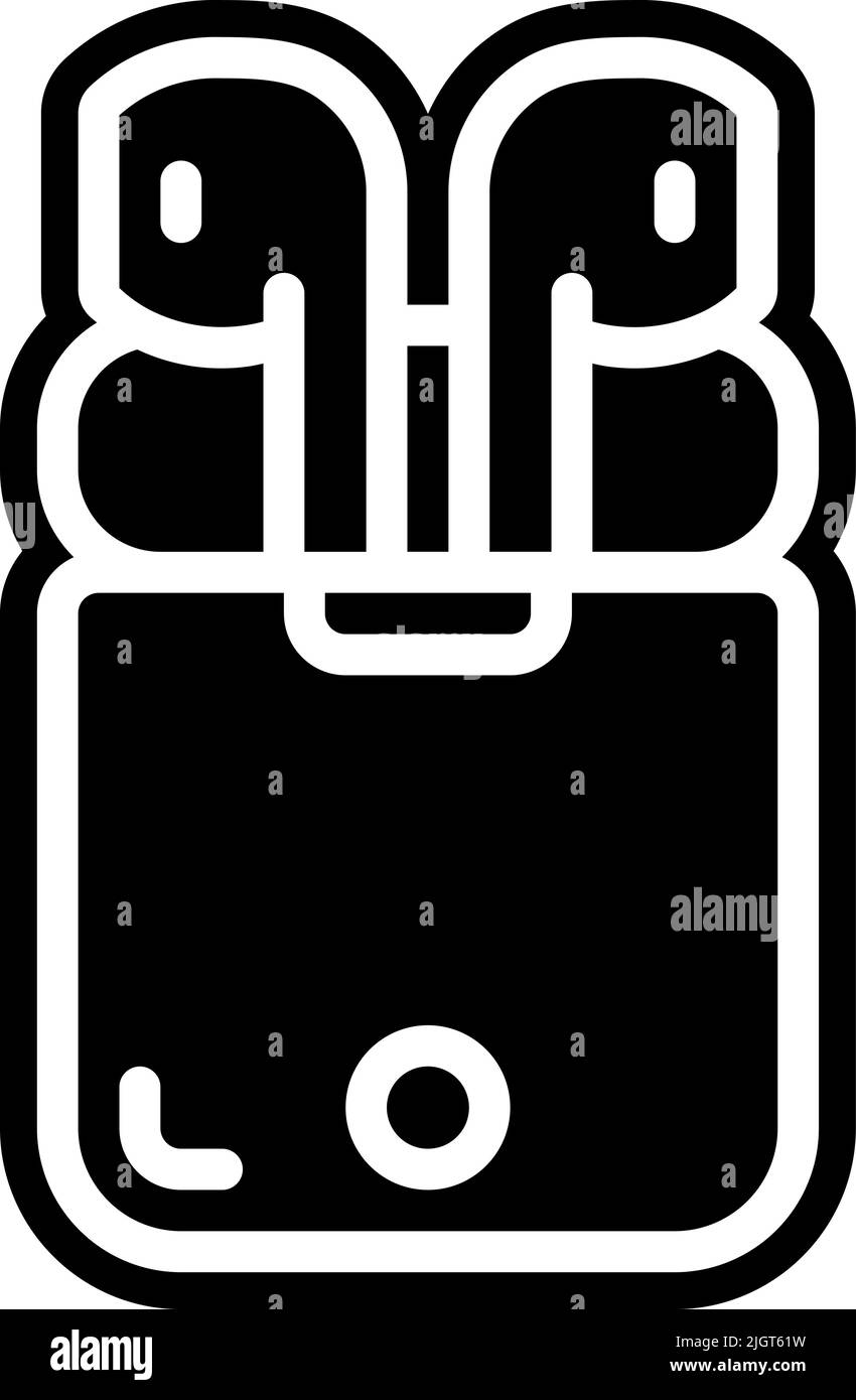 Wireless audio earbuds icon Stock Vector Image & Art - Alamy
