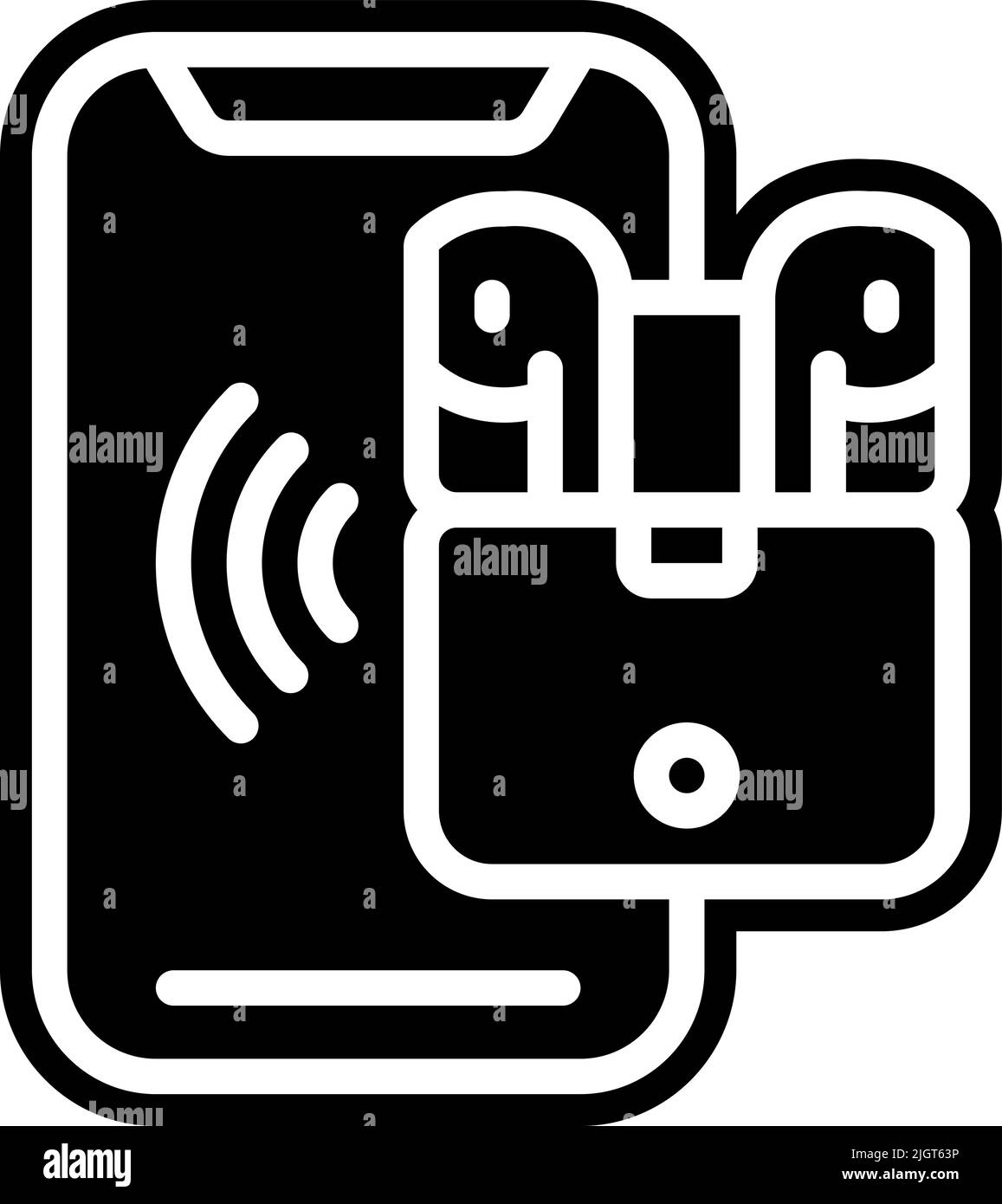 Wireless audio earbuds icon Stock Vector Image & Art - Alamy