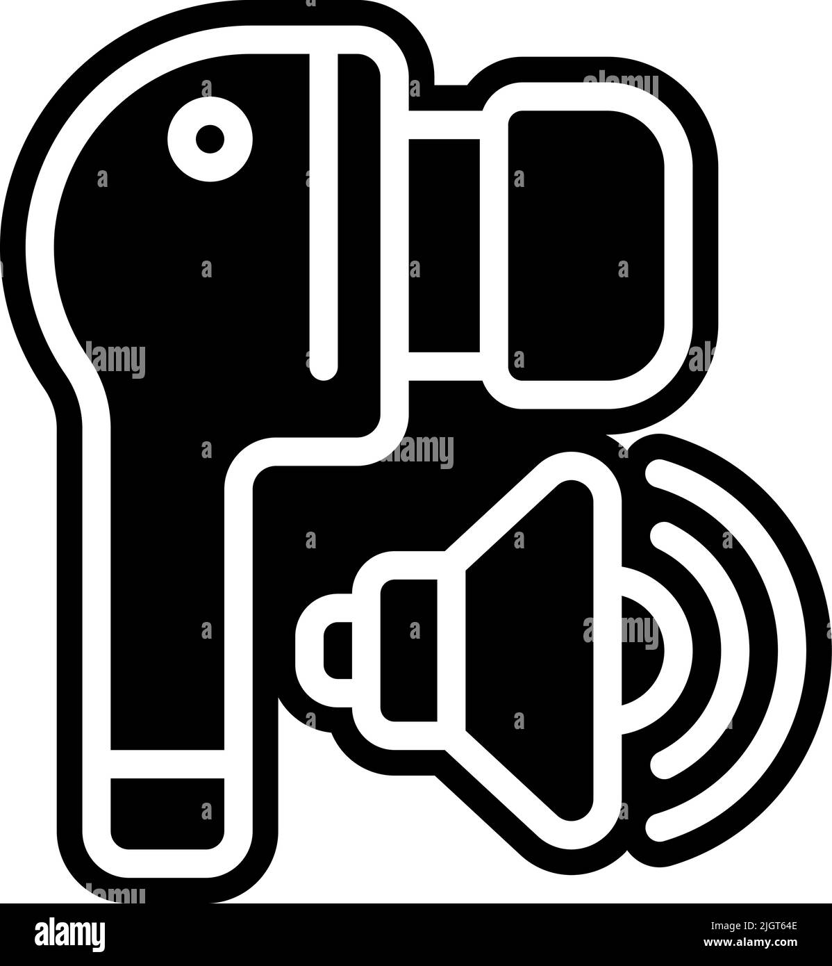 Simple wireless headphones isolated Cut Out Stock Images & Pictures - Alamy