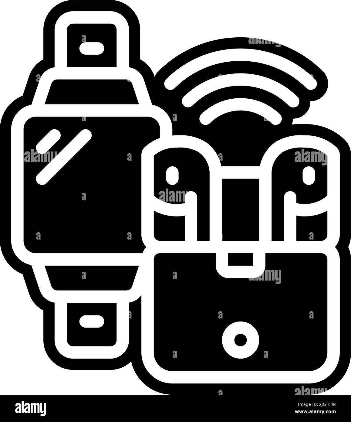 Wireless audio earbuds icon Stock Vector Image & Art - Alamy