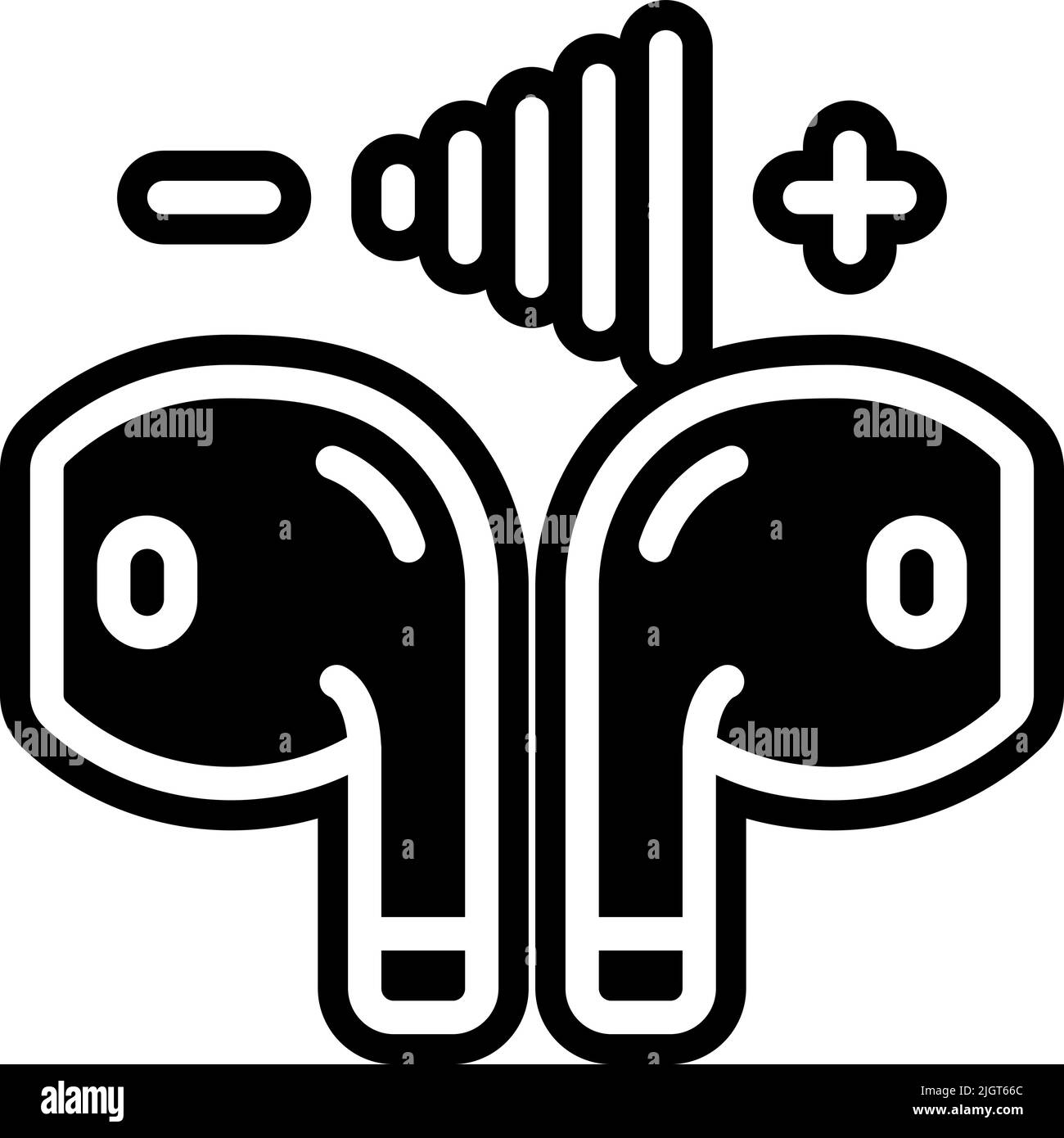 Wireless audio earbuds icon Stock Vector Image & Art - Alamy