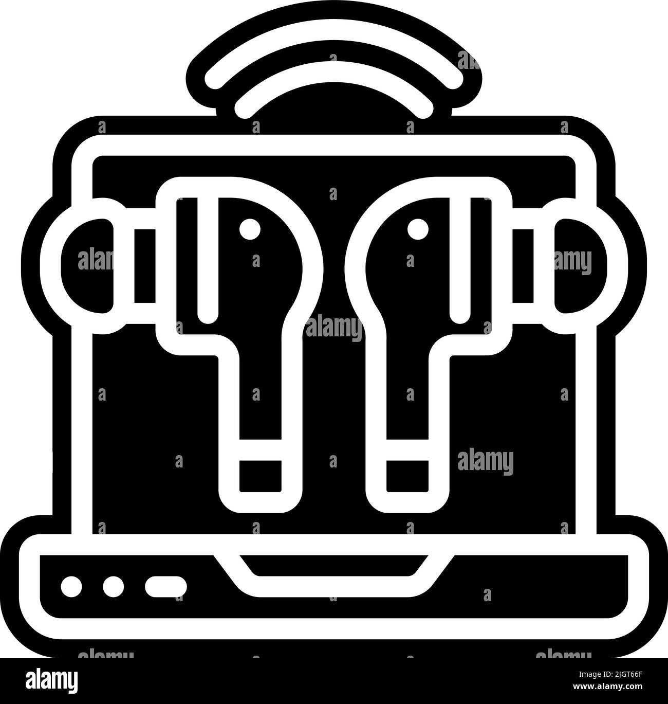 Wireless audio earbuds icon Stock Vector Image & Art - Alamy