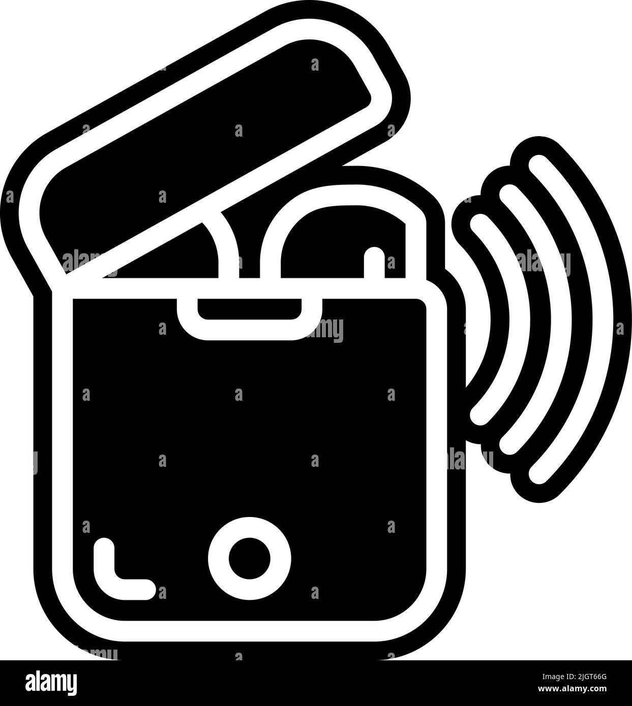 Wireless audio earbuds icon Stock Vector Image & Art - Alamy