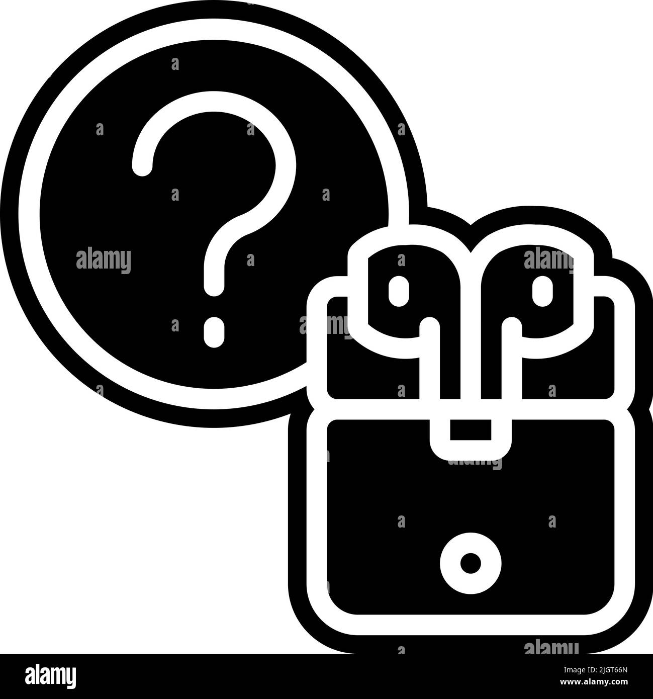 Wireless audio earbuds icon Stock Vector Image & Art - Alamy