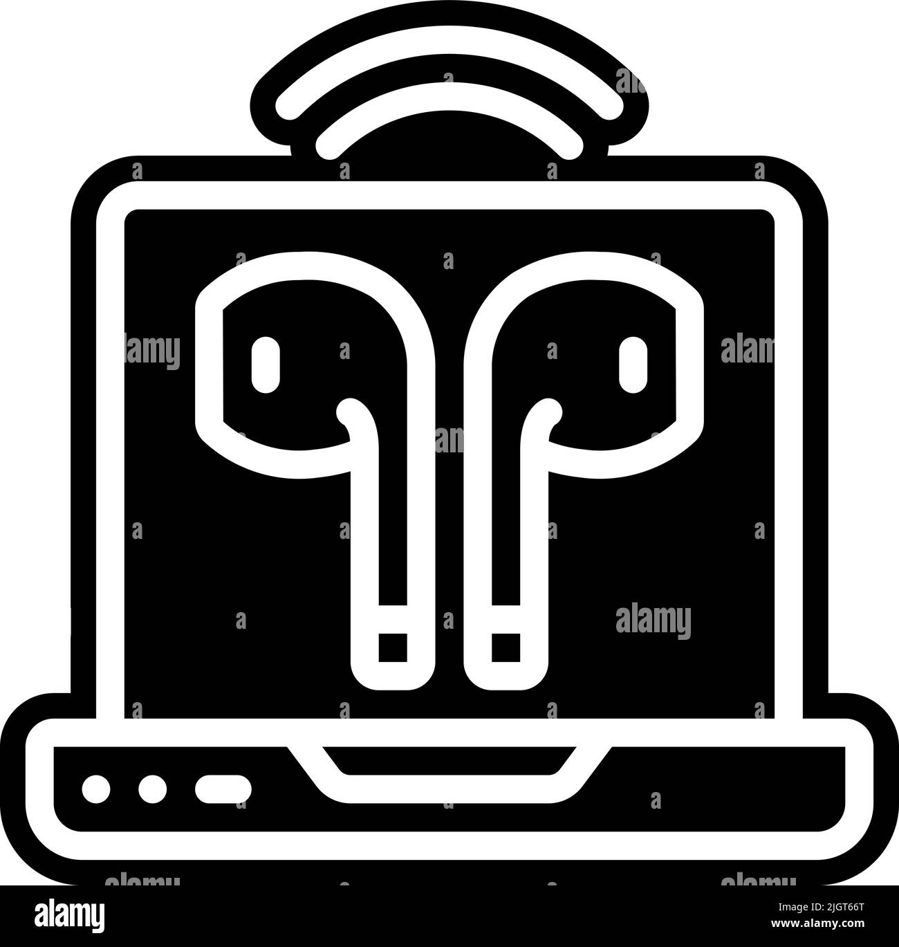 Wireless audio earbuds icon Stock Vector Image & Art - Alamy